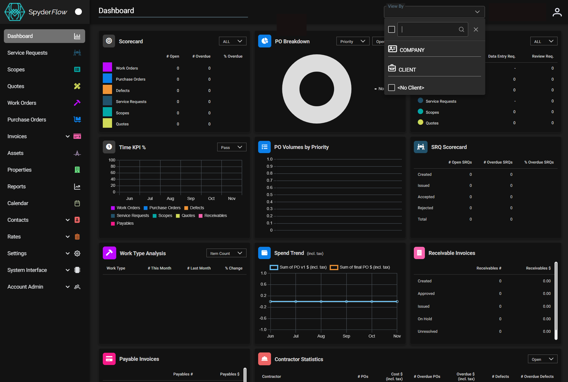 The Dashboard | WEB | Appearance – SpyderTech