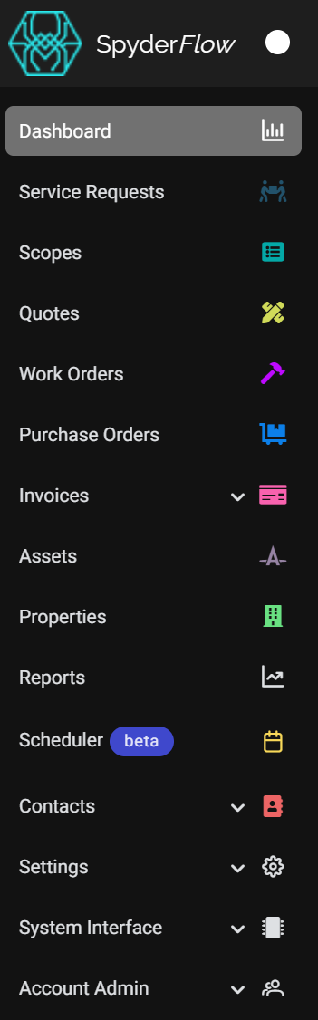 Getting Started | Main Menu – SpyderTech