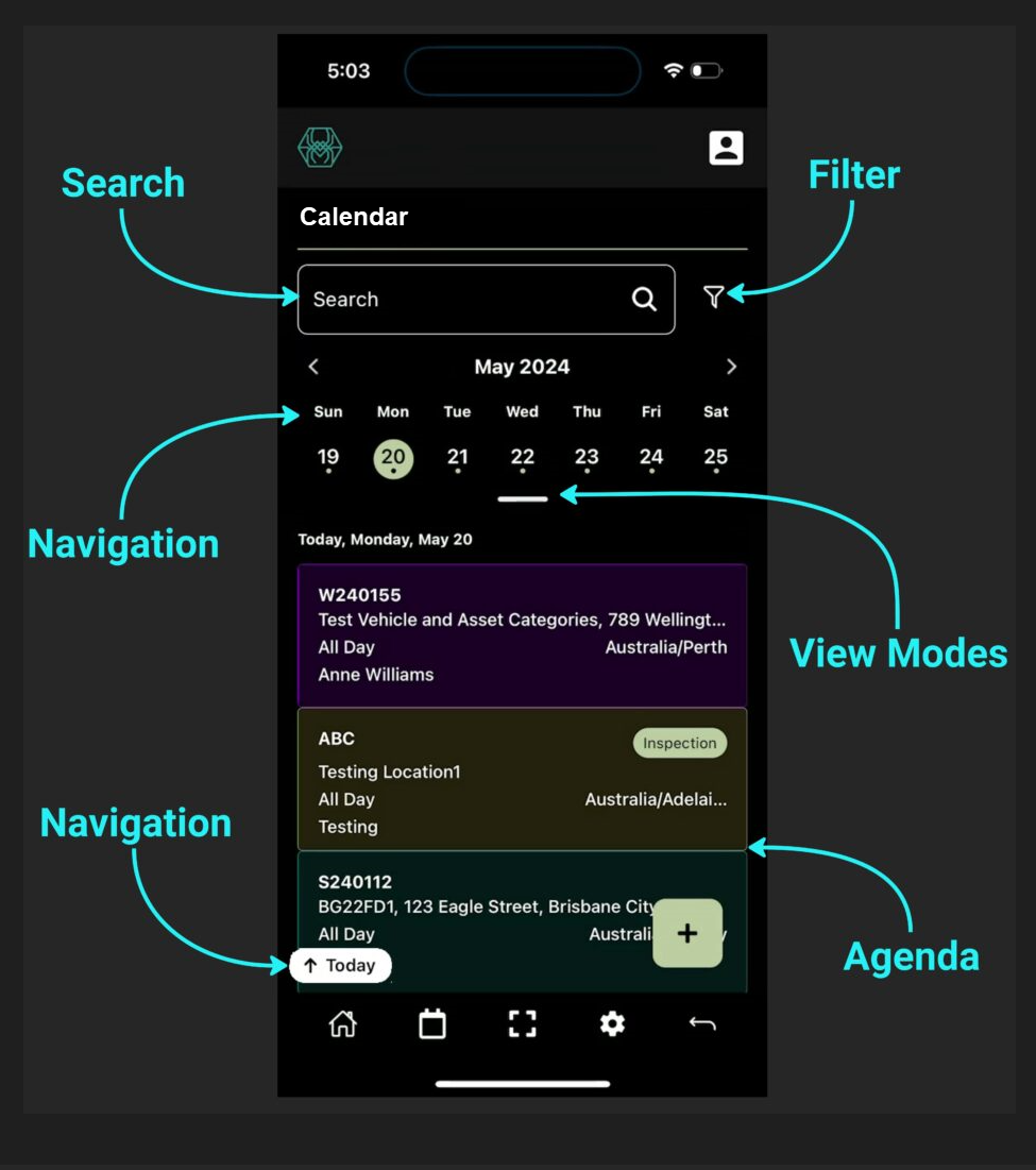 Mobile | Calendar Features – SpyderTech