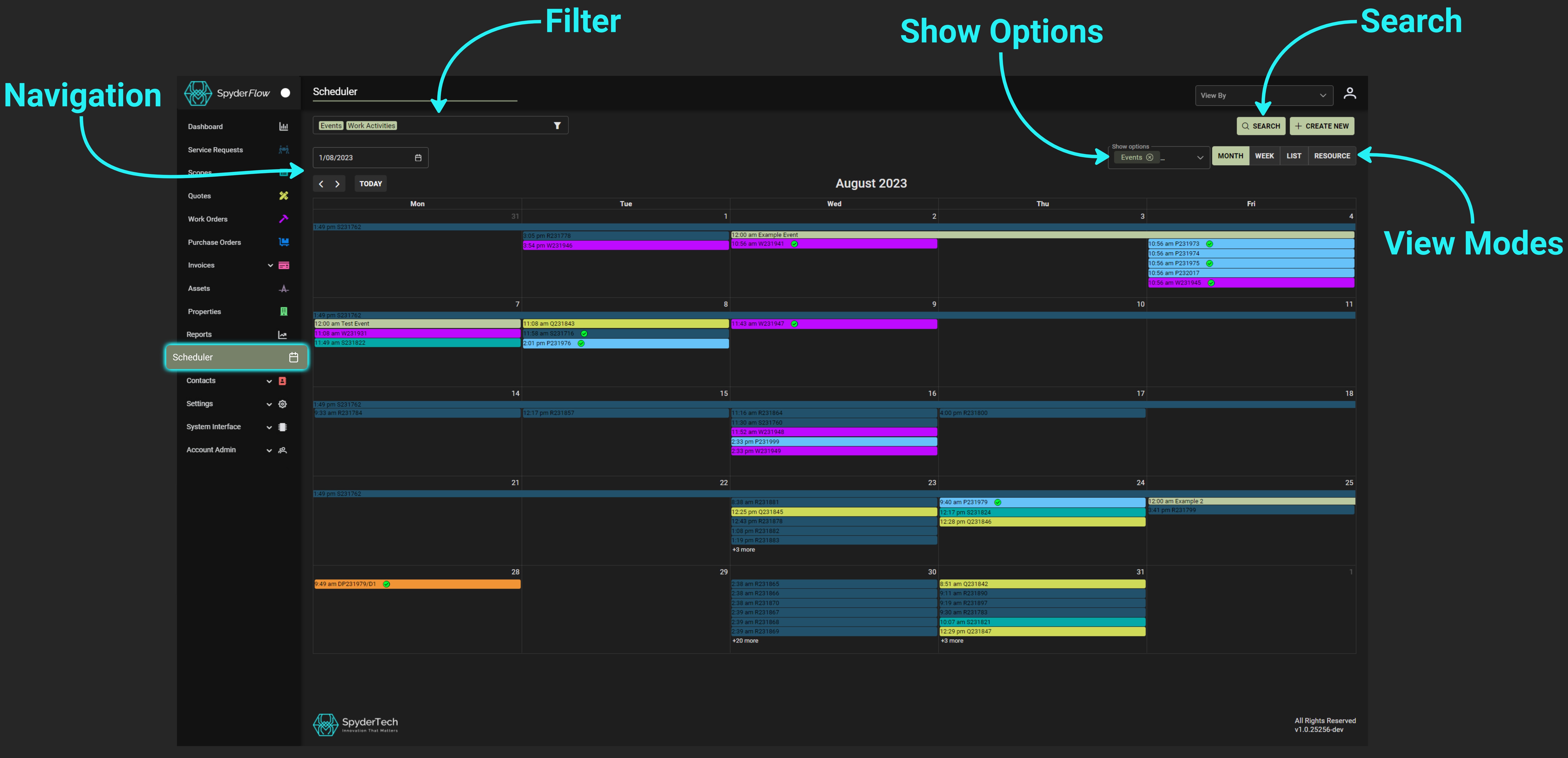 Web | Calendar Features – SpyderTech