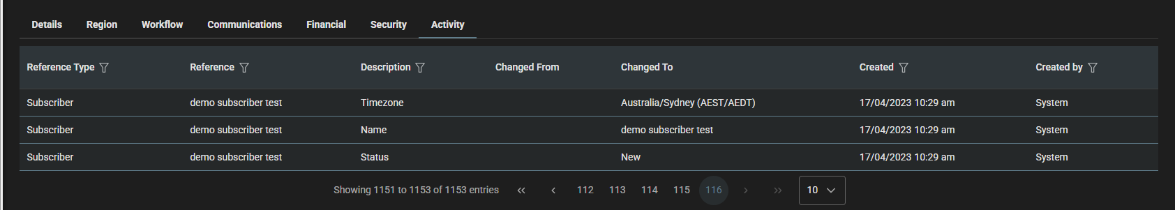 Subscriber Settings | Activity Tab – SpyderTech