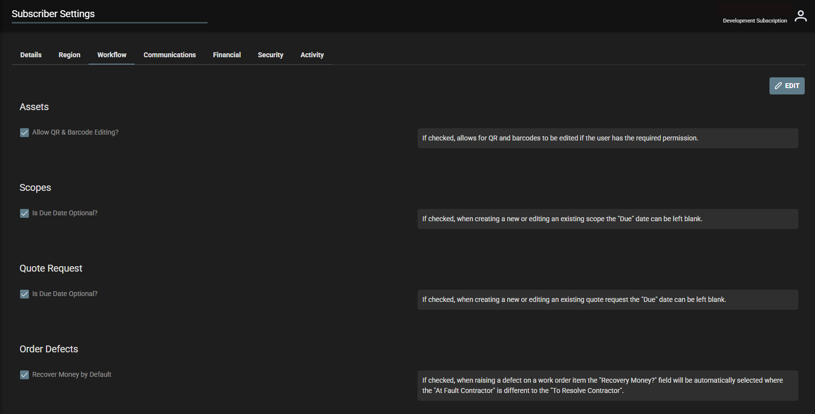 Subscriber Settings | Workflow Tab – SpyderTech