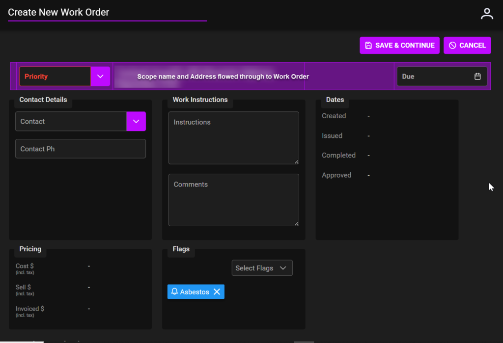 Work Orders | WEB | Flow from a Scope – SpyderTech