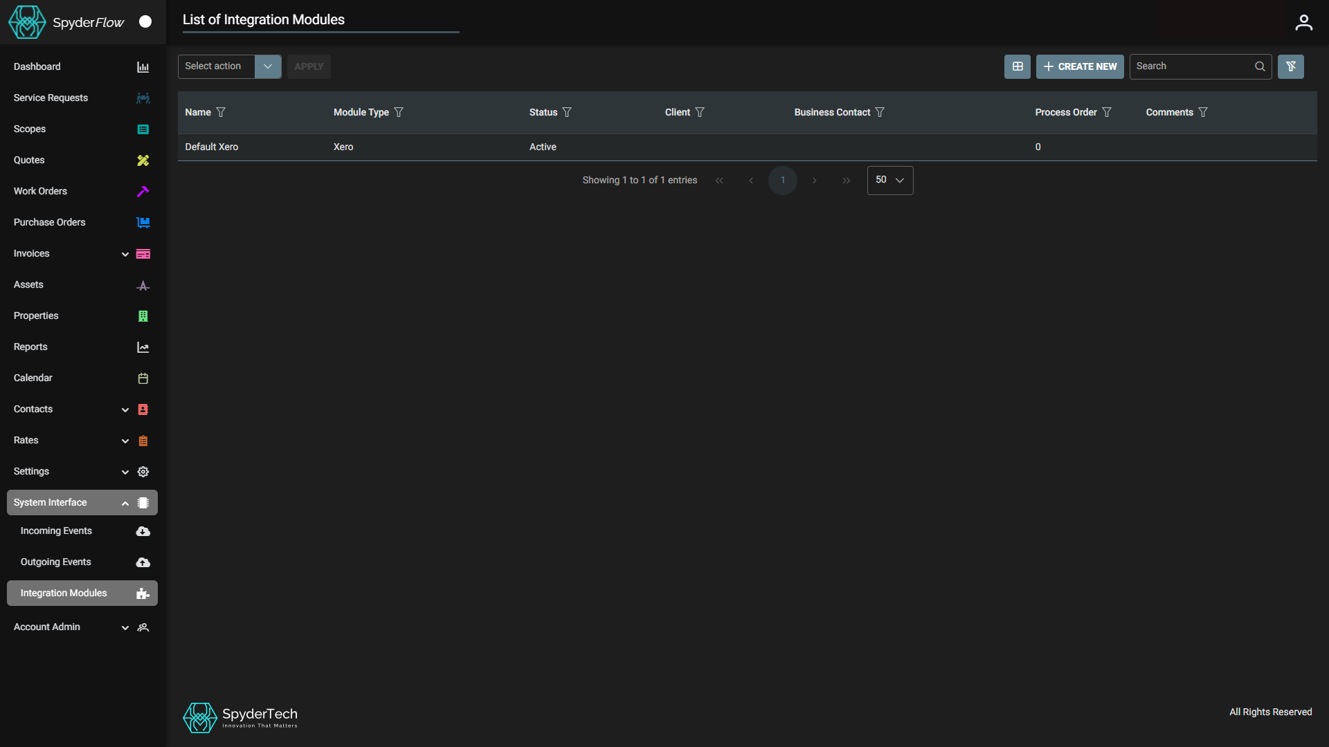 System Interface | Integration Modules – SpyderTech