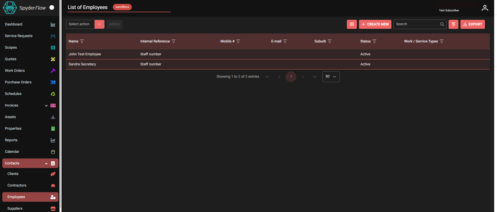 Employees | WEB | List Of Employees – SpyderTech